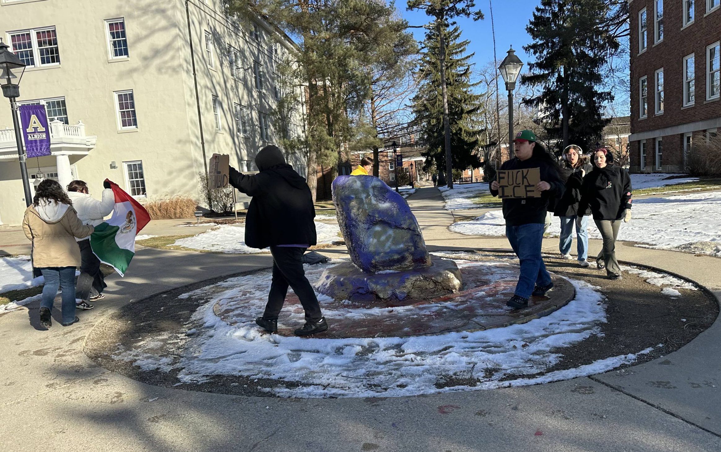 Students Protest ICE on the Quad Following Recent Executive Orders ...